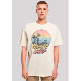 F4NT4STIC Damen T-Shirt "Stranger Things LA Gradient", beige, Gr. S, Obermaterial: 100% Baumwolle, Shirts, Premium Qualit&auml;t