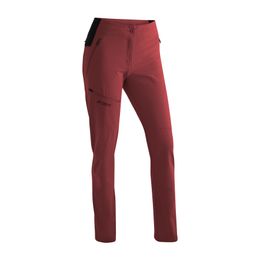 Maier Sports Damen Outdoorhose "Latit Slim Vario W", rot, Gr. 46, 88% Polyester (recycelt), 12% Elasthan, Hosen, Damen Wanderhose, lange
