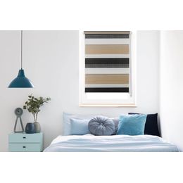 Doppelrollo mydeco, B:80cm H:210cm, braun, Polyester, Rollos, "Just-Triple"