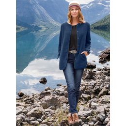 Ambria Damen Fleecejacke, blau, Gr. 42, unifarben, 100% Polyester, Jacken