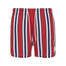 Karl Kani Herren Badeshorts "Karl Kani Herren KM-SW013-051-1 Retro Striped Swim Shorts"rot, wei&szlig;, blau, Gr. S, 100% Polyester, Badehosen