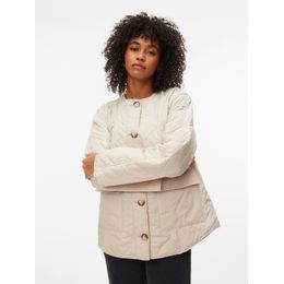 V&eacute;ro Moda Steppjacke VERO MODA "VMMILLIE JACKET NOOS", Damen, Gr. S, oatmeal, Steppware, Obermaterial: 100% Polyester, unifarben, regular fit normal, Rundhals, Jacken Steppjacke, mit durchgehender Knopfleiste