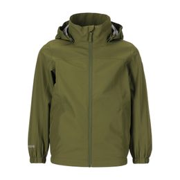 ZIGZAG Jungen Outdoorjacke "Orkan", gr&uuml;n, Gr. 110, unifarben, 100% Polyester, Jacken, mit 10.000 mm Wassers&auml;ule