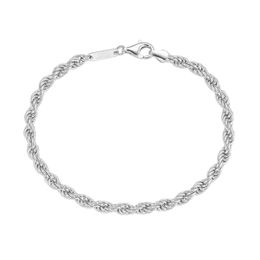 Herren Armband "Kordelkette massiv, Silber 925", 21cm, Silber 925 (Sterlingsilber), silber, Giorgio Martello MILANO, Silber 925 (Sterlingsilber),