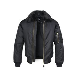 Brandit Herren Winterjacke "Brandit Herren MA2 Jacket Fur Collar", schwarz, Gr. L, unifarben, 100% Polyamid, Jacken