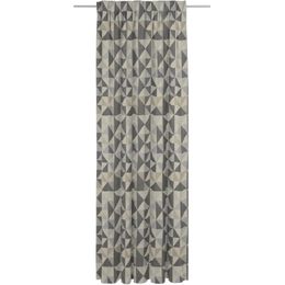 Vorhang Adam, B:142cm H:145cm, schwarz, Jacquard, Baumwolle, Wohnzimmer, Gardinen, "Bio Bel", aus 100% Bio-Baumwolle