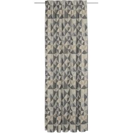 Vorhang Adam, B:142cm H:225cm, schwarz, Jacquard, Baumwolle, Wohnzimmer, Gardinen, "Bio Bel", aus 100% Bio-Baumwolle