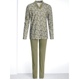 G&ouml;tting G&Ouml;TTING Herren Schlafanzug, Gr. 50, gr&uuml;n, 100% Baumwolle, Homewear-Sets