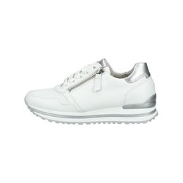 Gabor COMFORT Damen Sneaker "Gabor Comfort Sneaker Leder", Gr. 40,5, wei&szlig;, Leder, Schuhe