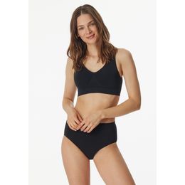 Schiesser Damen Bustier "Classic Seamless", Gr. XL, schwarz, Single Jersey, Obermaterial: 93% Polyamid, 7% Elasthan, BHs, mit herausnehmbaren Pads