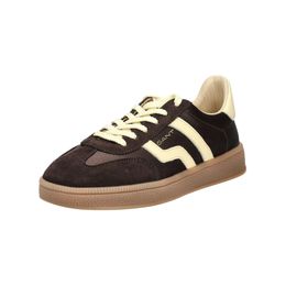 Sneaker Gant "Gant Sneaker Veloursleder/Textil", Damen, Gr. 38, braun, beige, Textil, Veloursleder, Schuhe Sneaker