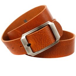 Anthoni Crown Herren Lederg&uuml;rtel, braun, Basic, Gr. 110, Leder, G&uuml;rtel, Denim-G&uuml;rtel mit leichte Struktur