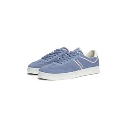 Tommy Jeans Herren Sneaker "THE GREENWICH MIX MEDIA", Gr. 43, blau, Nylon, Schuhe, Freizeitschuh, Halbschuh, Schn&uuml;rer mit Logo an der Schuhzunge