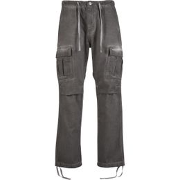 2Y STUDIOS Herren Cargohose "2Y Studios Lunas 2-Pocket Cargo Pants"washed oil grau, Gr. 31, unifarben, 100% Baumwolle, Hosen