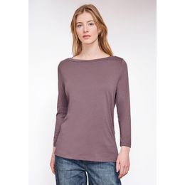 Damen 3/4-Arm-Shirthazy rose, Gr. 46, STREET ONE STUDIO, unifarben, Web, 50% Modal, 50% Baumwolle, Shirts, Jersey