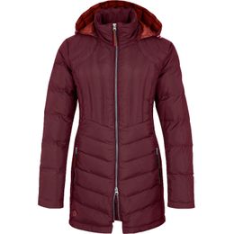 DEPROC Active Damen Steppmantel "GILMOUR LONG WOMEN", rot, Gr. 42, Web, 100% Polyester, M&auml;ntel, auch in Gro&szlig;en Gr&ouml;&szlig;en erh&auml;ltlich