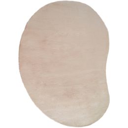 Hochflor-Teppich Bruno Banani, B:100cm H:25mm L:150cm, beige, Kunstfaser, Teppiche, "Rabbit 2 Bean, Kunstfell Teppich, Modern, besondere Form",