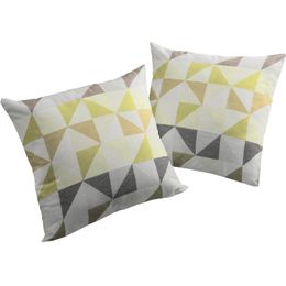 Dekokissen WIRTH, B:40cm L:40cm, gr&uuml;n, Baumwolle, Polyester, Kinderzimmer, Dekokissen_Sitzkissen_Kissenh&uuml;llen, "Berlare", Kissenh&uuml;lle ohne F&uuml;llung, 2
