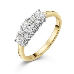 Firetti Damen Fingerring "Schmuck Geschenk Gold 333 Damenring Ring Krone bicolor", 54, Gelbgold 333 Wei&szlig;gold 333, 2mmgelbgoldfarben, wei&szlig;goldfarben,