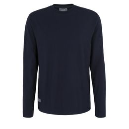 Herren Langarmshirt, blau, Gr. XXL, Ahorn Sportswear, unifarben, 100% Baumwolle, Shirts, mit modernem Rundhalsausschnitt