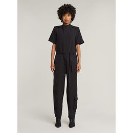 G-Star Raw G-STAR Damen Jumpsuit "Shortsleeve Workwear Jumpsuit"dk schwarz, Gr. XS, Obermaterial: 87% Polyester, 13% Elasthan, Overalls