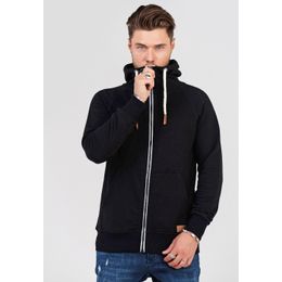 behype Herren Kapuzensweatshirt "SWANTON", schwarz, Gr. S, meliert, unifarben, 70% Baumwolle, 30% Polyester, Sweatshirts, mit praktischer Kapuze