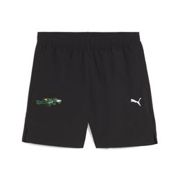 Puma Kinder Shorts "Super Puma Gewebte Shorts Jungen", schwarz, Gr. 152, bedruckt, Obermaterial: 100% Nylon; Tasche &ndash; Oben: 100% Polyester, Hosen