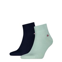 Tommy Hilfiger Herren Kurzsocken "TH MEN QUARTER 2P", Gr. 43fresh gr&uuml;n, Baumwollmischung, Socken, weicher, elastischer Rippenbund, klassisches Tommy