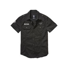 Brandit Herren Kurzarmhemd "Brandit Herren Luis Vintage Shirt Short Sleeve", schwarz, Gr. S, 100% Baumwolle, Hemden
