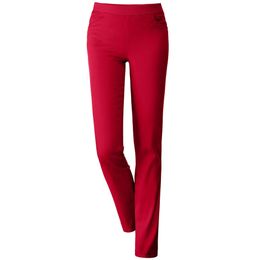 Classic Basics Damen Stretch-Jeans, rot, Gr. 38, unifarben, 96% Baumwolle, 4% Elasthan, Jeans