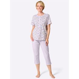 Comtessa Damen Capri-Pyjama, Gr. 48ros&eacute;, bedruckt, 100% Baumwolle, Homewear-Sets