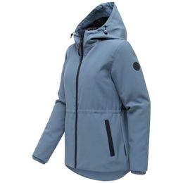 Outdoorjacke Marikoo "Katzilein", Damen, Gr. L, dusty blau, Obermaterial: 100% Polyester; Futter: 100% Polyester; Wattierung: 100% Polyester; &Auml;rmelfutter: 100% Polyester, Jacken Outdoorjacke, mit verstellbarem Taillenkordelzug