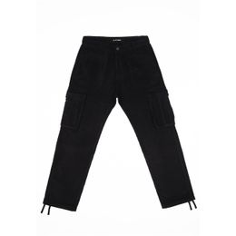 2Y STUDIOS Herren Cargohose "2Y Studios Luki Cord Cargo Pants", schwarz, Gr. 30, unifarben, 100% Baumwolle, Hosen