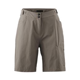 Gonso Damen Fahrradhose "Adventure Shorts W", grau, Gr. 36, 90% Polyamid, 10% Elasthan, Hosen, Strapazierf&auml;hig und formstabil