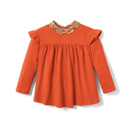 Tchibo - Kleinkind-Langarmshirt - M&auml;dchen - Gr. 110/116 - orange/gebl&uuml;mt