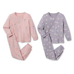 Tchibo - 2 Kinder-Pyjamas - Baby - Gr. 86/92 - rosa/print