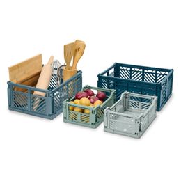 Tchibo - 4 klappbare Ordnungskisten - dunkelblau