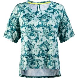 DEPROC Active Damen Funktionsshirt "SHALAT AOP WOMEN", gr&uuml;n, Gr. 46, 100% Polyester, Shirts, Funktionsshirt in Melangeoptik