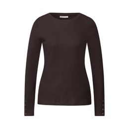Street One Rippshirt - Damen - Gr. 42 - braun