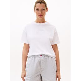 T-Shirt, Damen, Gr. M (38), wei&szlig;, Web, Obermaterial: 100% Baumwolle, Tommy Hilfiger Underwear, unifarben, regular fit normal, Rundhals, eingesetzt abgesteppte Kante, Shirts T-Shirt, Regular fit mit Rundhalsausschnitt