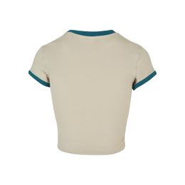 Urban Classics Damen T-Shirt "Urban Classics Damen Ladies Stretch Jersey Cropped Tee", beige, Gr. XXXL, unifarben, 95% Baumwolle, 5% Elasthan, Shirts