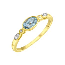Firetti Damen Fingerring "Schmuck Geschenk Silber 925 Silberring", 16, Silber 925 (Sterlingsilber), 1,2mm, blau, Silber 925 (Sterlingsilber),