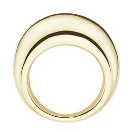 Damen Silberring "in gew&ouml;lbter Form, vergoldet, Silber 925", 58, Silber 925 (Sterlingsilber), gold, Giorgio Martello MILANO, Silber 925