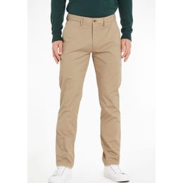 Tommy Hilfiger Herren Chinohose "Chino Denton 1985 PIMA CO", beige, Gr. 32, unifarben, Web, Obermaterial: 96% Baumwolle, 4% Elasthan, Hosen, Straight