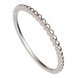Jobo Damen Fingerring "Kugel-Ring", 52, Wei&szlig;gold 585, wei&szlig;, Wei&szlig;gold 585, Fingerringe, 585 Wei&szlig;gold