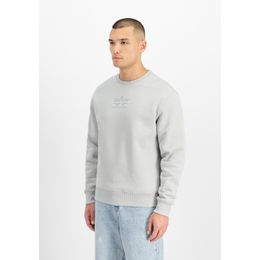 Sweater Alpha Industries "Foam ML Sweatshirt", Herren, Gr. L, pastel grau, Obermaterial: 80% Baumwolle, 20% Polyester, regular fit, Sweatshirts Sweater