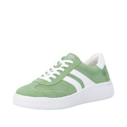 Remonte Damen Sneaker, Gr. 44gr&uuml;n, wei&szlig;, Lederimitat, Veloursleder, Schuhe, Schn&uuml;rschuh, Halbschuh, Freizeitschuh mit Lite ́ n Soft-Ausstattung