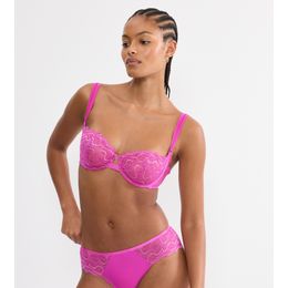 Triumph Damen Balconette-BH "Palina Waves of Glow", Gr. 75plum fusion, Spitze, Obermaterial: 72% Polyamid, 19% Elasthan, 9% Viskose, BHs, leichter
