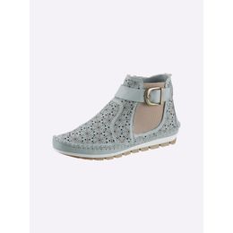 Gemini Damen Stiefelette, Gr. 38, blau, Glattleder, Schuhe