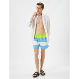 KOTON Badeshorts Herren Gr&ouml;&szlig;e XL himmelblau / apfel / wei&szlig;